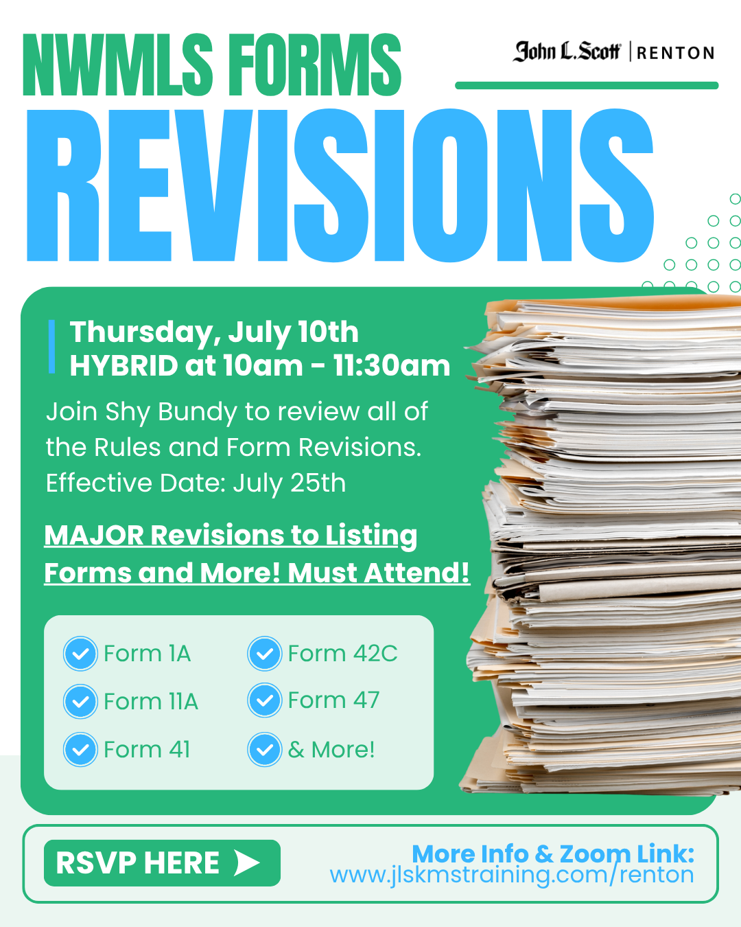 NWMLS Forms Revisions - Major Updates! - John L. Scott Kent-Renton ...